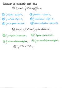 FÓRMULAS DE INTEGRAIS I - Docsity