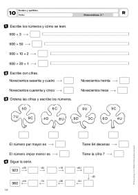 Fichas material apoyo y refuerzo pdf para cuarto de primaria - Docsity