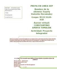 Actividad: Proyecto integrador - Docsity