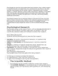 Research methods in psychology - Docsity