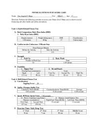 PHYSICAL FITNESS TEST FOR YOUU | Assignments Physical education | Docsity
