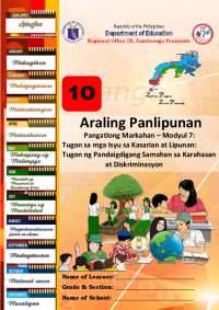 Araling panlipunan Grade 10 module quarter module 7 - Docsity