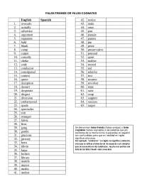 LISTA DE COGNADOS- INGLES-ESPAÑOL - Docsity