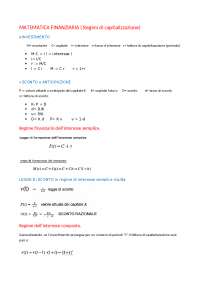 Formulario Matematica Finanziaria - Docsity