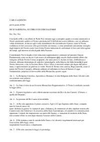 Statuto albertino: prima della Costituzione italiana - Docsity