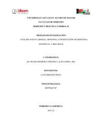 ANÁLISIS JUICIO LABORAL - Docsity