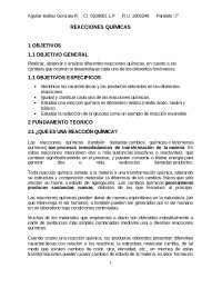 Informes de Laboratorio de Quimica - Docsity