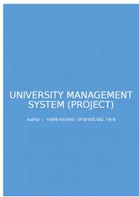 University Management System (Code / Semester Project / Object Oriented ...