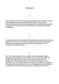 Tracce temi Argomentativo/articolo di giornali - Docsity