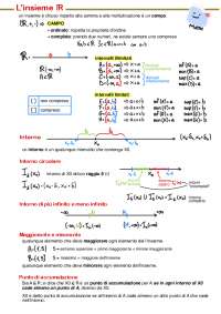 Insieme R, Intorni e Limiti - Docsity