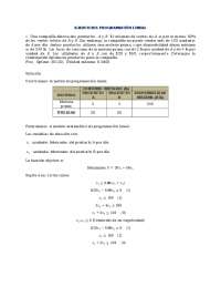 EJERCICIOS DE PROGRAMACION LINEAL - Docsity