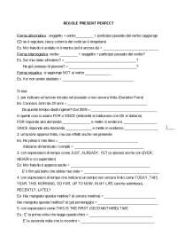 Present perfect per ripasso verifica word - Docsity
