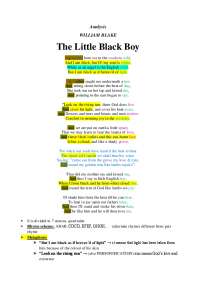 William Blake - The Little Black Boy (analisi) | Appunti di Inglese ...