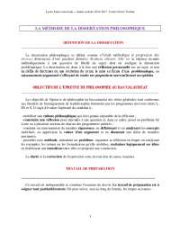 La méthode de la dissertation philosophique - Docsity