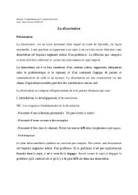 La méthode de la dissertation - Docsity