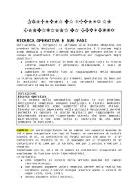 Problemi di scelta e problema delle scorte - Docsity