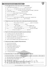 Second conditional exercises - Docsity
