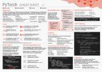 Pytorch Cheat Sheet Ref Card De - Docsity