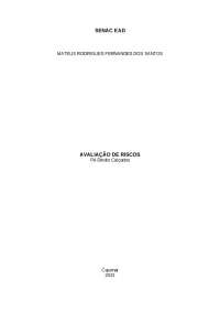 Senac EaD TST - UC3 - Atividade 1 - Docsity