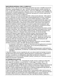 Indicazioni Nazionali per Il Curricolo - Docsity
