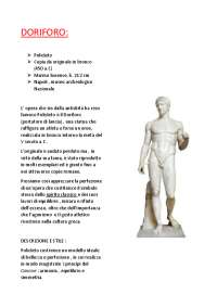 Il Doriforo- appunti lezione di storia dell'arte - Docsity
