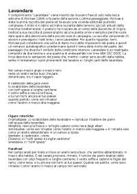 Pascoli, Lavandare, parafrasi e figure retoriche. - Docsity