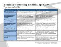 Choosing a medical specialty - Docsity