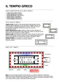 IL TEMPIO GRECO SCHEMA RIASSUNTIVO - Docsity