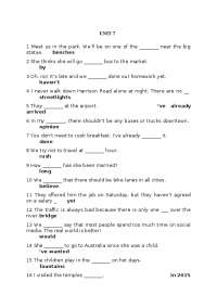 PERSONAL BEST B1 WORD LISTS (UNIT 7,8,9) | Assignments English Language ...