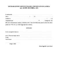 MODELLO-AUTOCERTIFICAZIONE-DI-LAUREA - Docsity