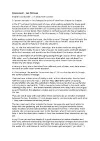 Atonement - Ian McEwan - Docsity