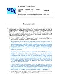 Solució pac 1 dret processal II - Docsity