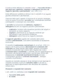 Il contratto, diritto privato - Docsity