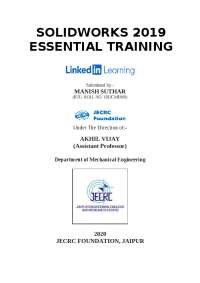 Solidworks report which explaines the different design tools - Docsity