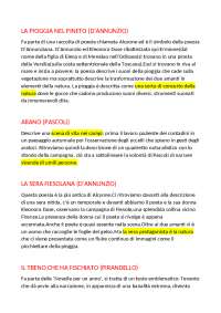 D'Annunzio,Pascoli e Pirandello(alcune opere) - Docsity