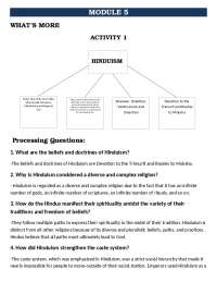 WORLD RELIGION MODULE 5 ANSWER KEYS - Docsity