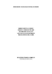 RELATÓRIO PENDULO SIMPLES - Docsity