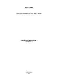 TST SENAC EAD UC1 Atividade 1 - Docsity