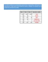 Ejercicios de excel - Docsity