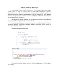Interrupciones de procesos - Docsity