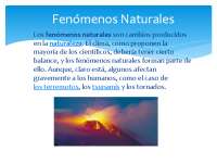 Fenomenos naturales - Docsity