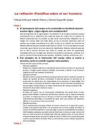 Reflexión filosófica sobre el ser humano - Docsity