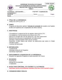 COmputer architecture problems - Docsity