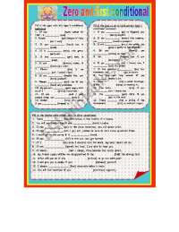 Zero and firts conditional - Docsity