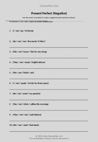 Present perfect actividad entregable - Docsity