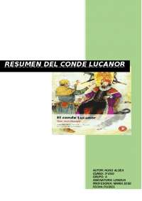 Resumen El Conde Lucanor - Docsity