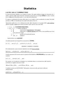 Schemi e Appunti Statistica Prima Parte - Docsity