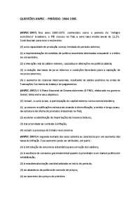 ANPEC-QUESTÔES DE ECONOMIA BRASILEIRA CONTEMPORANEA | Trabalhos Economia | Docsity