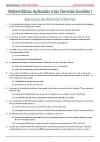 Binomial y normal. (3) - Docsity