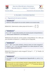Ejercicios y teoria de algebra lineal - matrices - Docsity